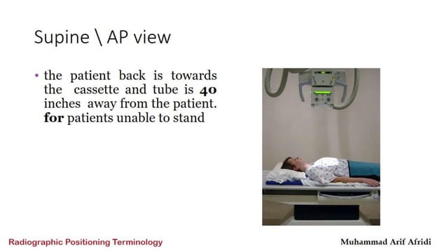 Radiographic positioning terminology | PDF
