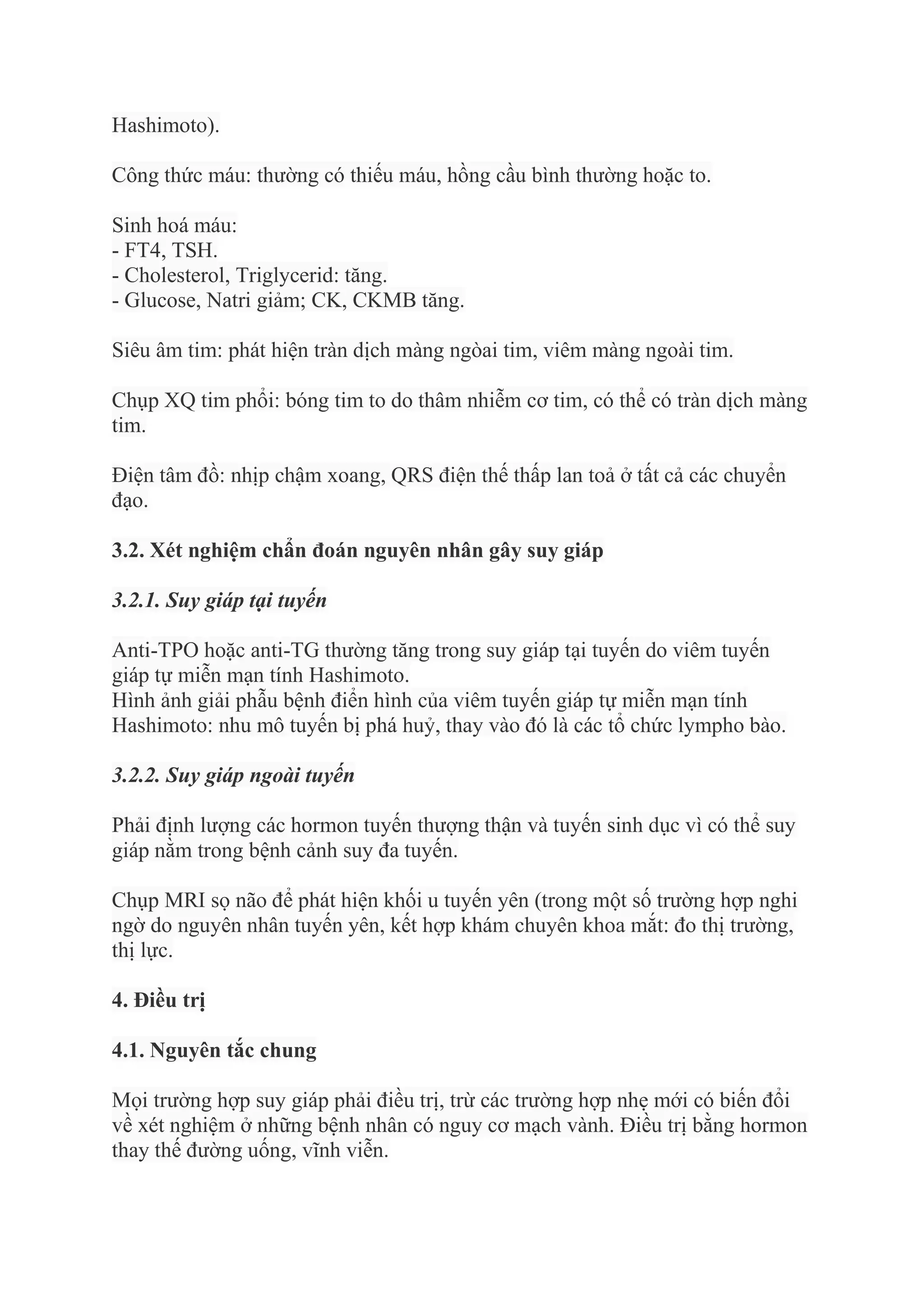 CHẨN ĐOÁN VÀ ĐIỀU TRỊ SUY GIÁP | PDF
