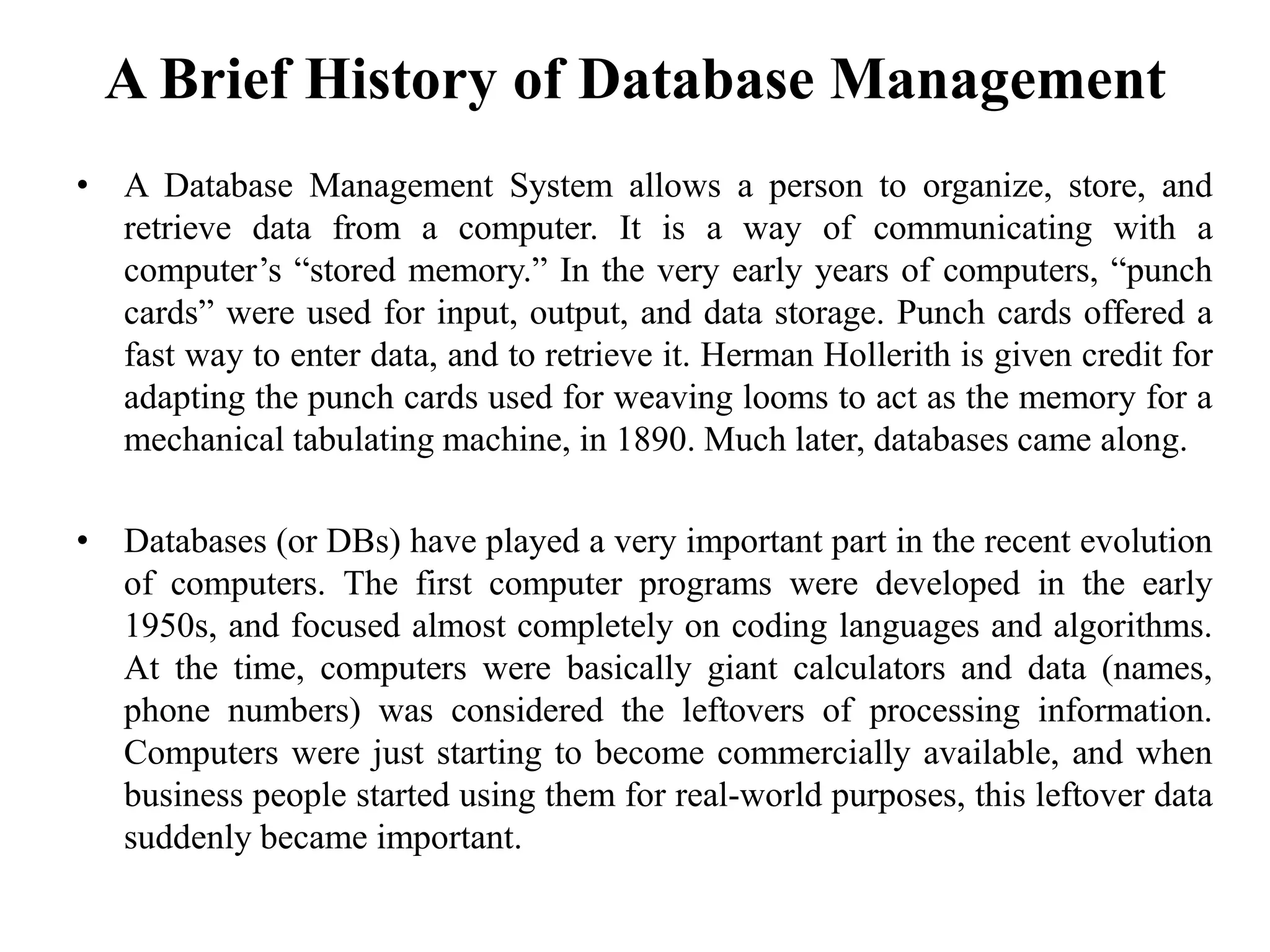 DBMS introduction | PPT