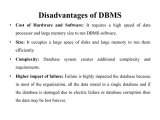 File system vs DBMS | PPTX