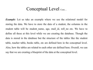 data abstraction in DBMS | PPTX