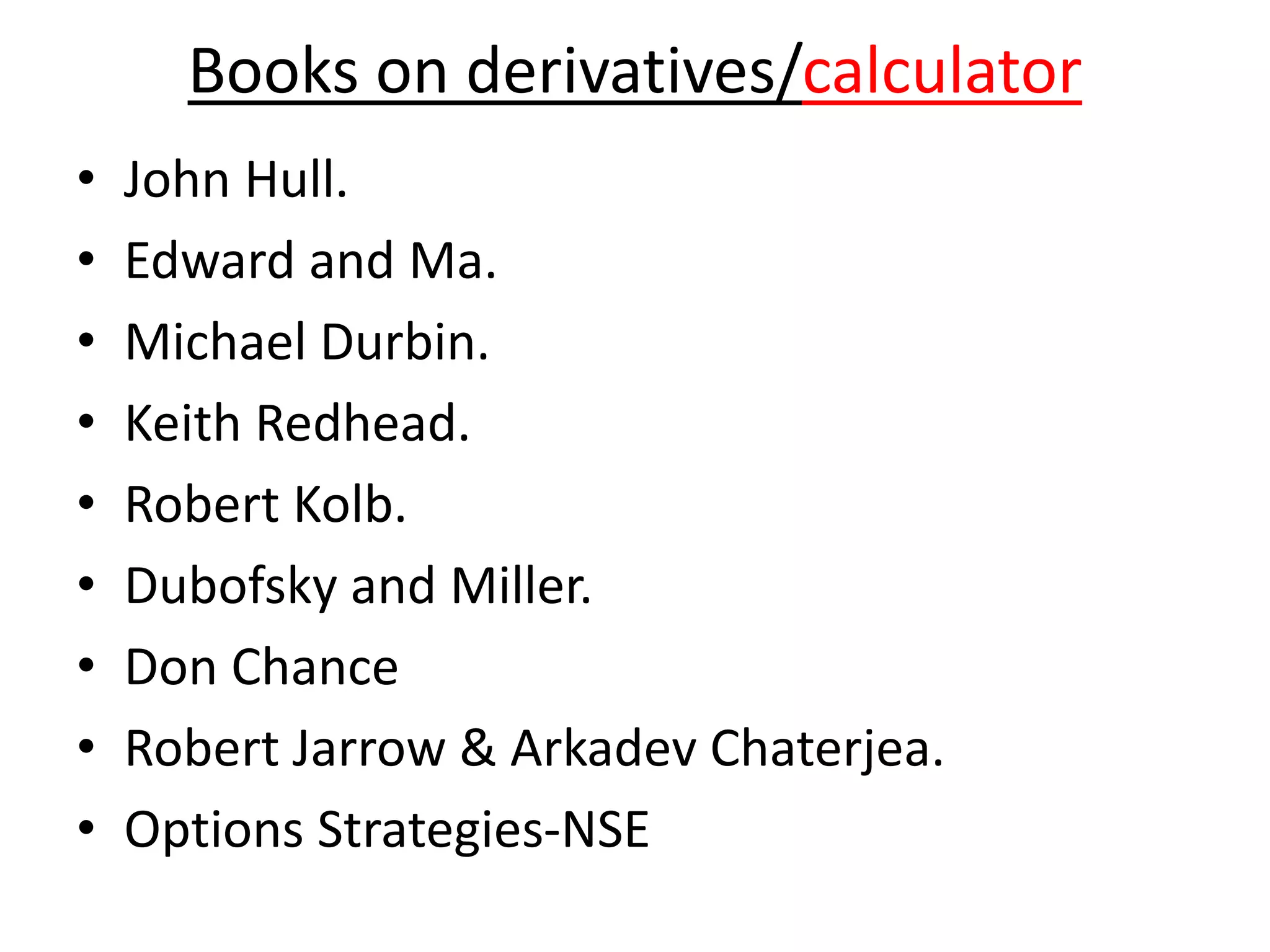 Derivatives introduction | PPT