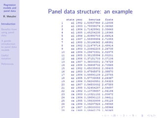 Regression models for panel data | PDF