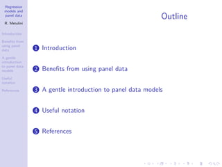 Regression models for panel data | PDF