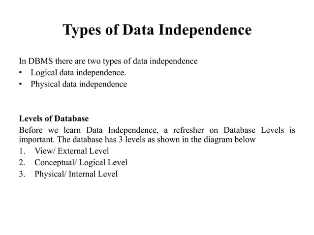 1.4 data independence | PPTX
