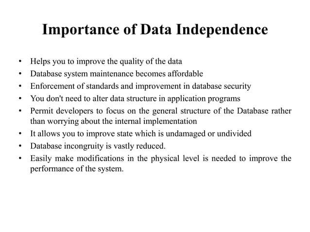 1.4 data independence | PPTX