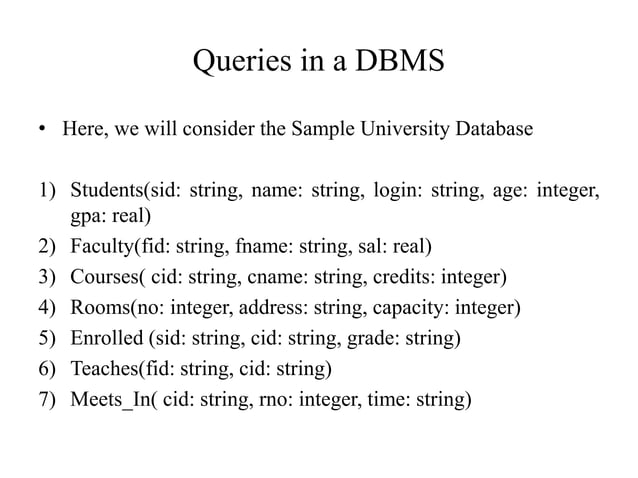 DBMS languages/ Types of SQL Commands | PPTX