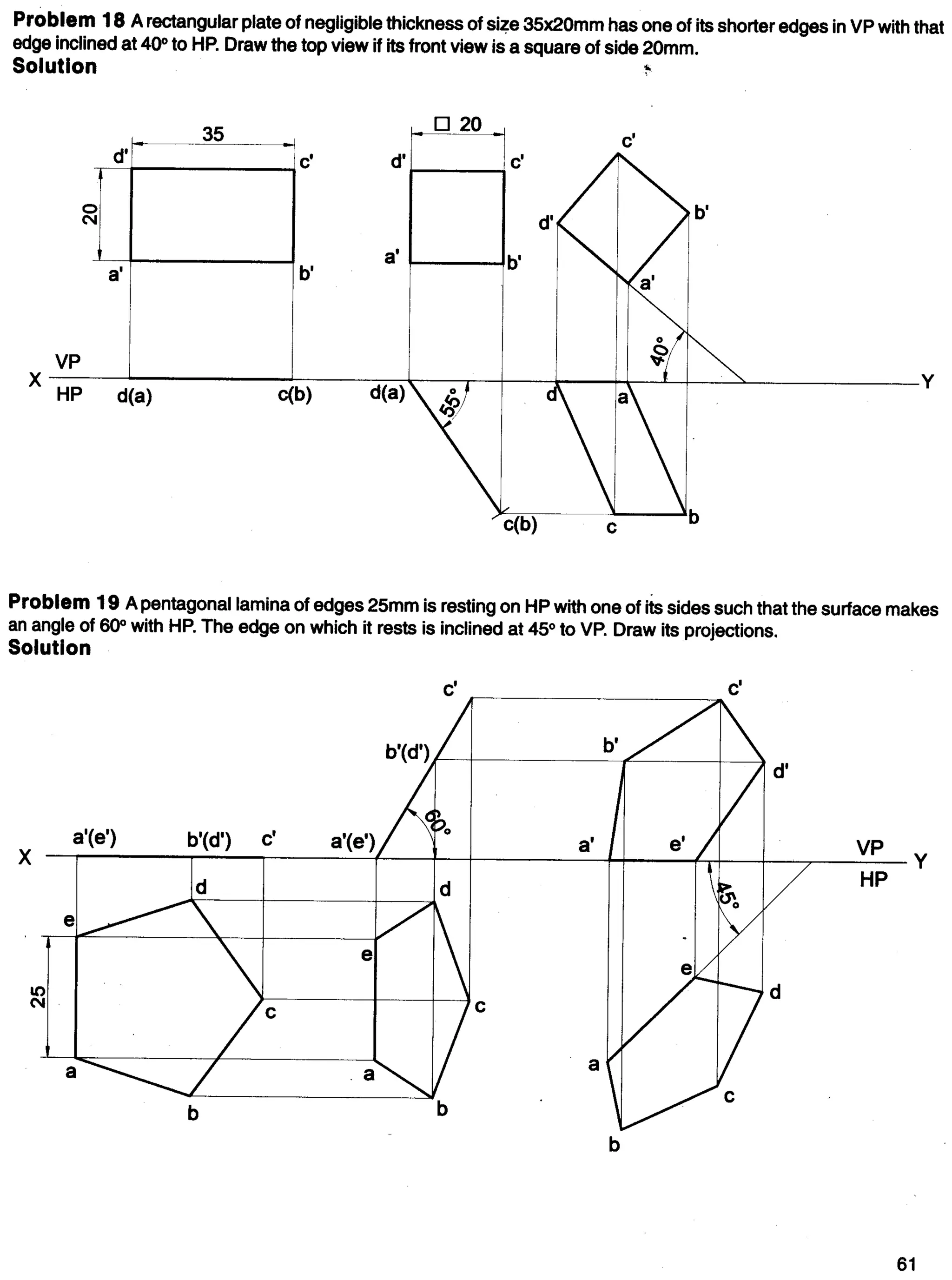 Projection of Planes- Engineering Graphics | PDF