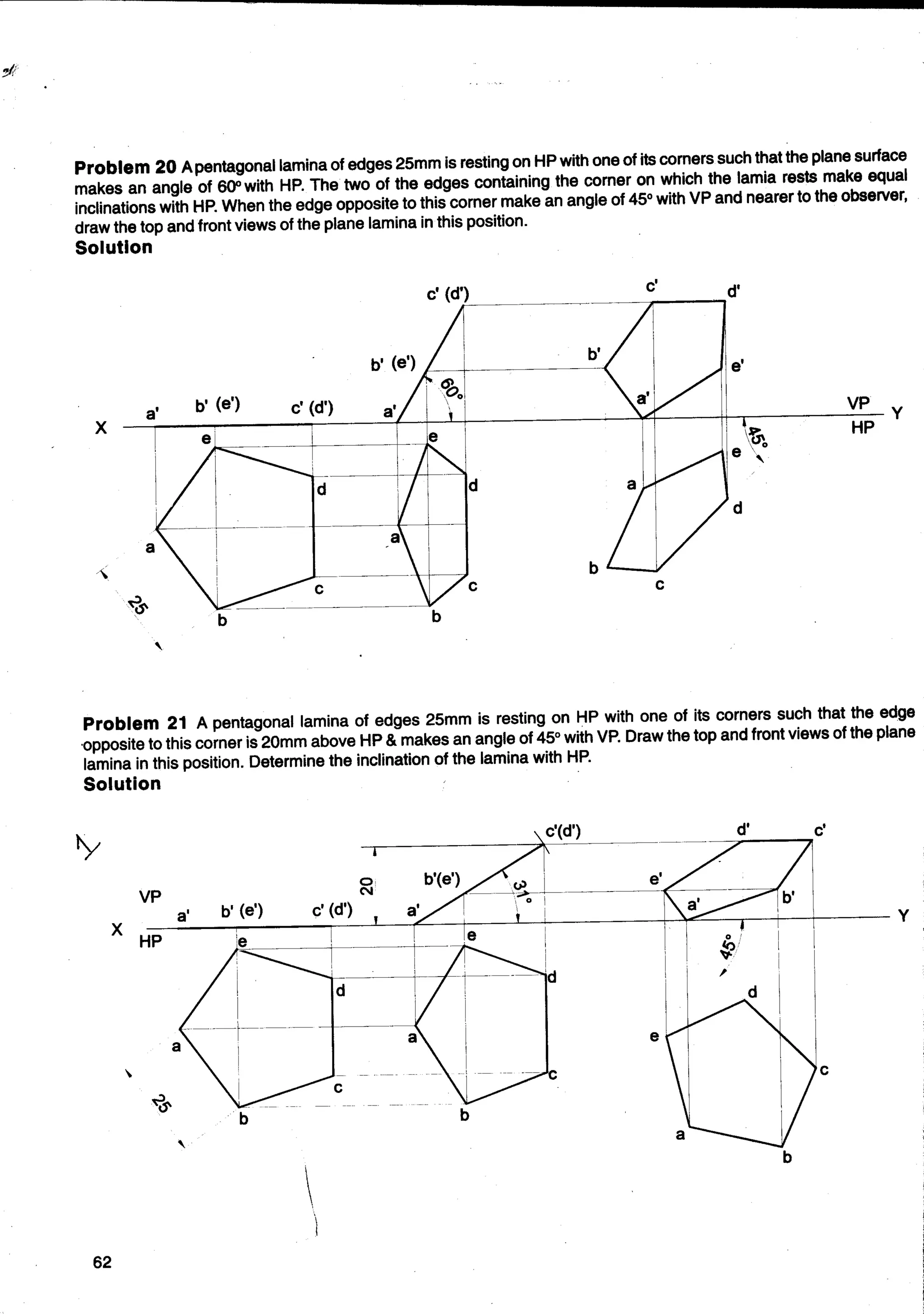 Projection of Planes- Engineering Graphics | PDF