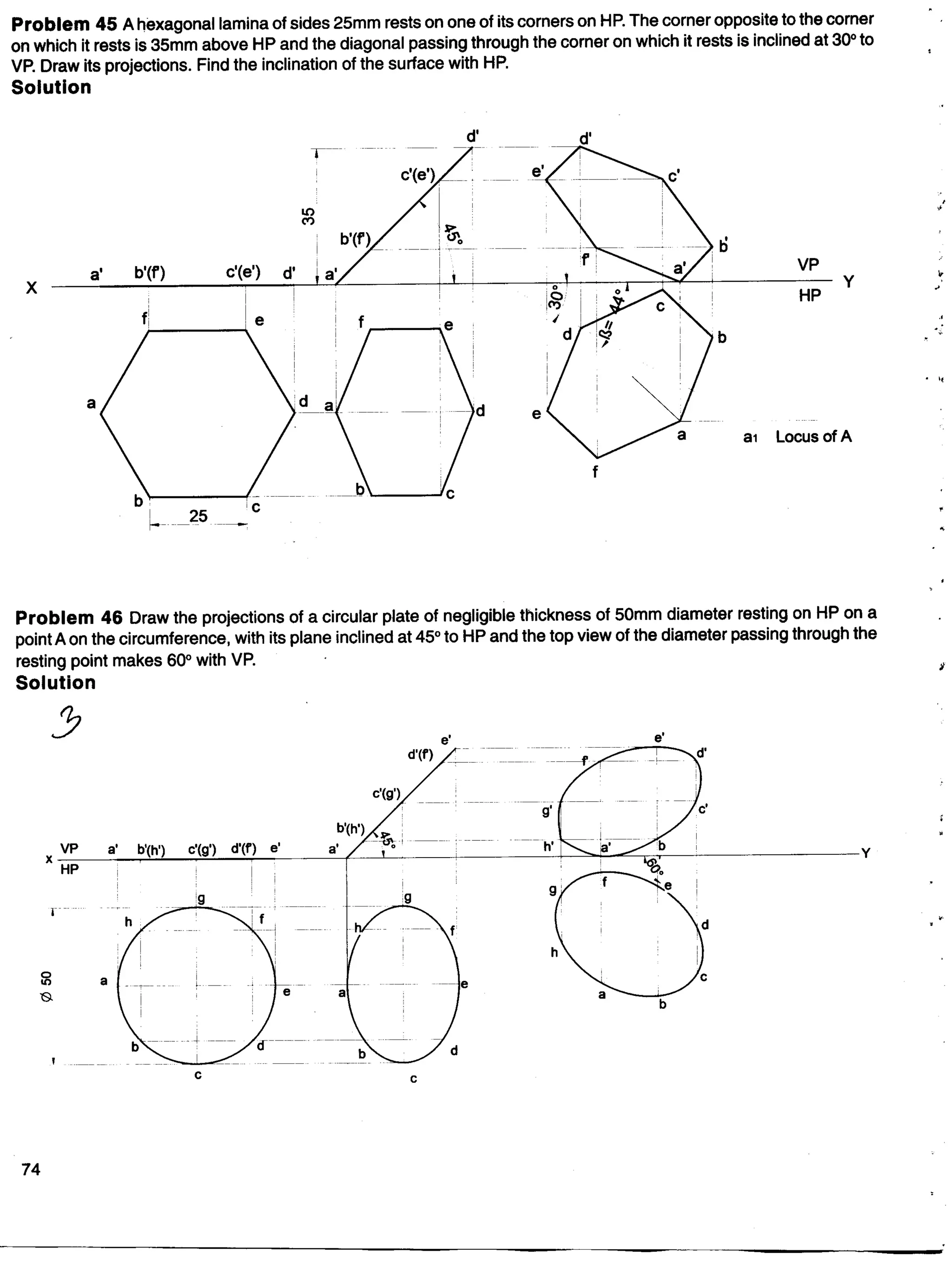 Projection of Planes- Engineering Graphics | PDF