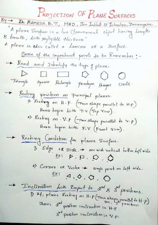 Projection of Planes- Engineering Graphics | PDF