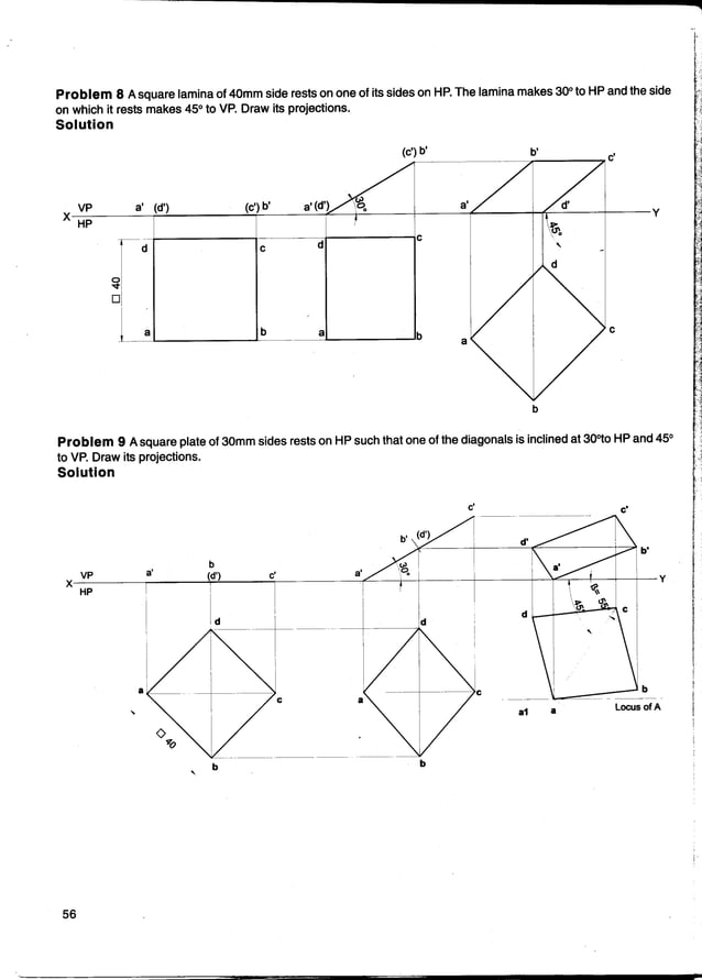 Projection of Planes- Engineering Graphics | PDF | 3-D Graphics | Computer Software and Applications
