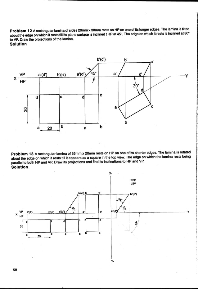 Projection of Planes- Engineering Graphics | PDF | 3-D Graphics | Computer Software and Applications