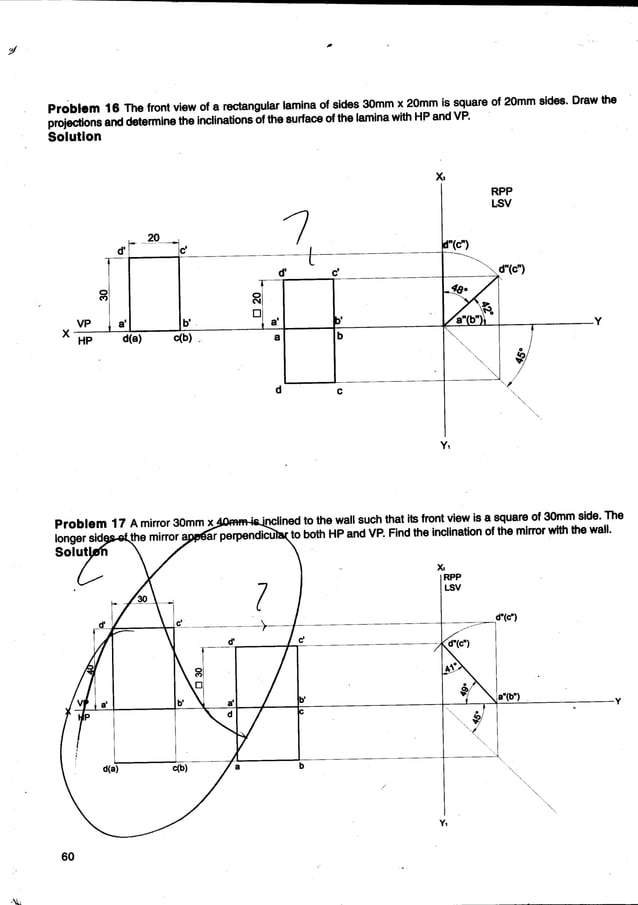 Projection of Planes- Engineering Graphics | PDF | 3-D Graphics ...