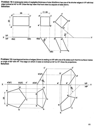 Projection of Planes- Engineering Graphics | PDF