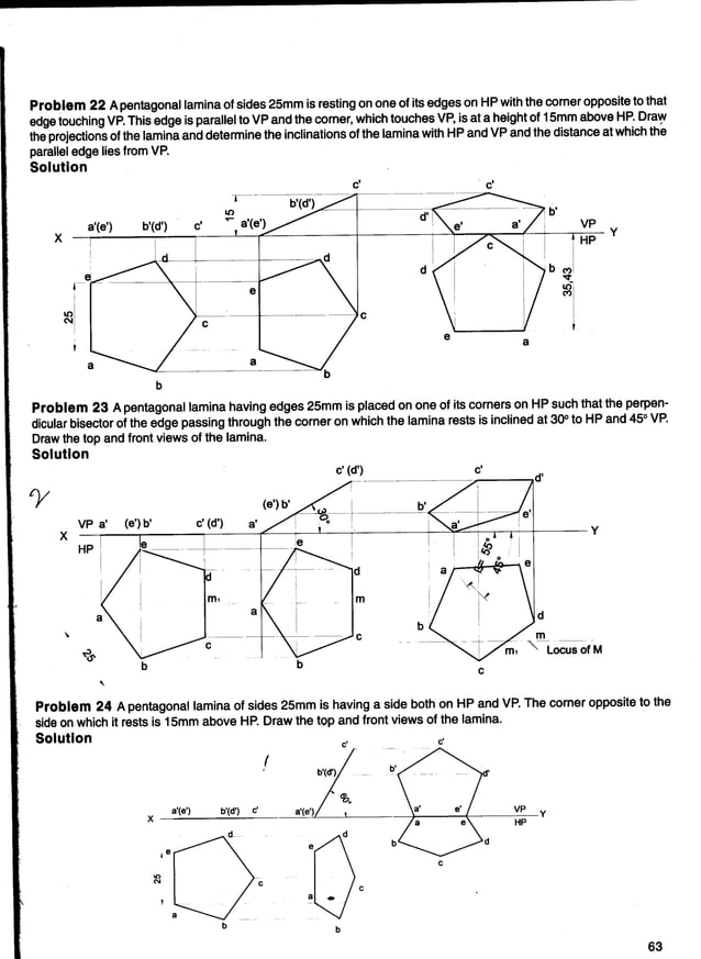 Projection of Planes- Engineering Graphics | PDF | 3-D Graphics ...