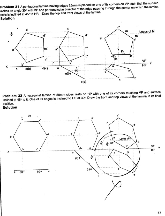 Projection of Planes- Engineering Graphics | PDF | 3-D Graphics | Computer Software and Applications
