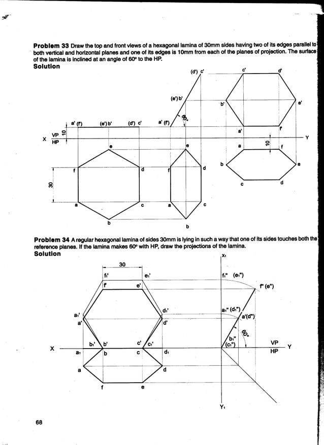 Projection of Planes- Engineering Graphics | PDF | 3-D Graphics ...