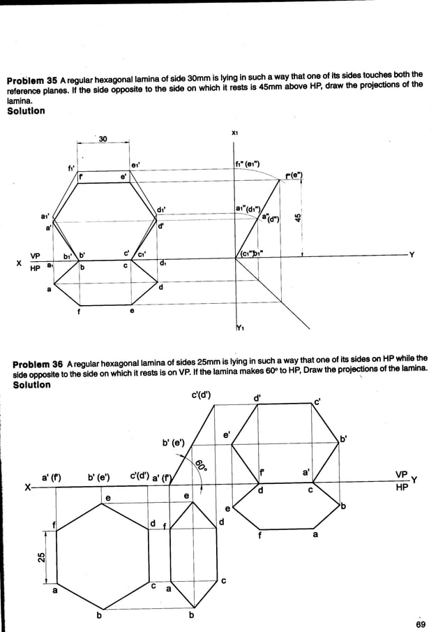 Projection of Planes- Engineering Graphics | PDF | 3-D Graphics | Computer Software and Applications