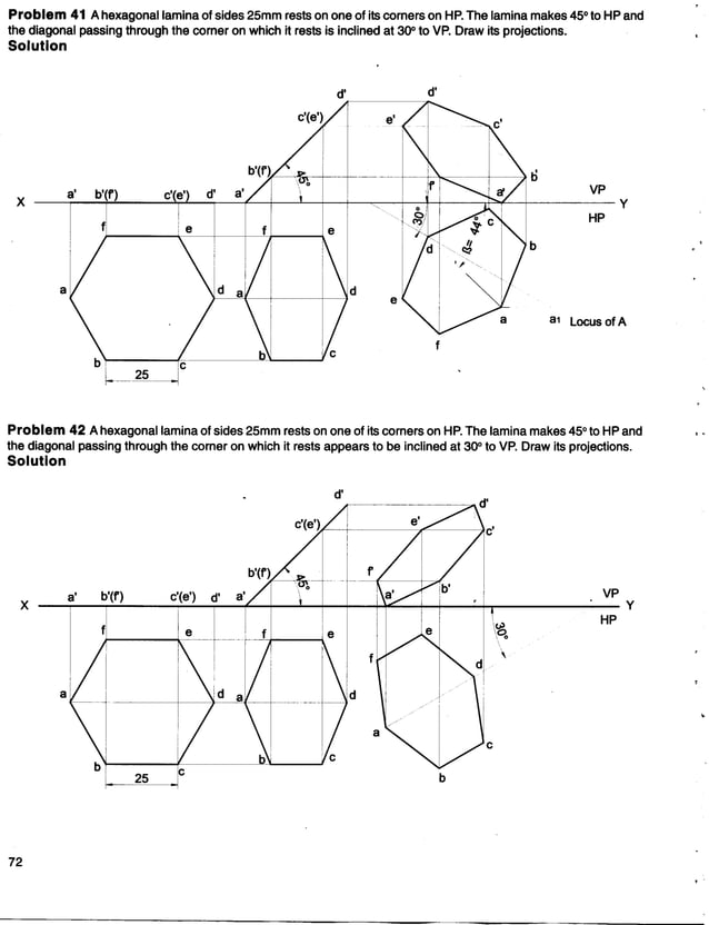 Projection of Planes- Engineering Graphics | PDF | 3-D Graphics ...