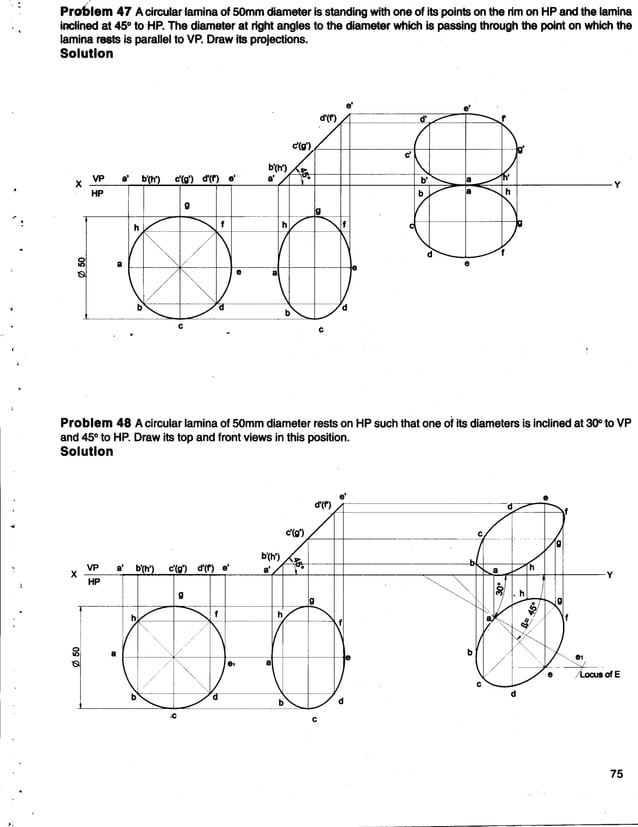 Projection of Planes- Engineering Graphics | PDF | 3-D Graphics ...