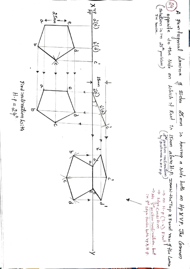 Projection of Planes- Engineering Graphics | PDF | 3-D Graphics ...
