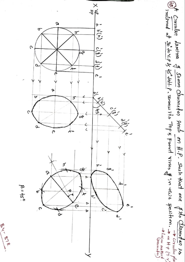 Projection of Planes- Engineering Graphics | PDF | 3-D Graphics ...
