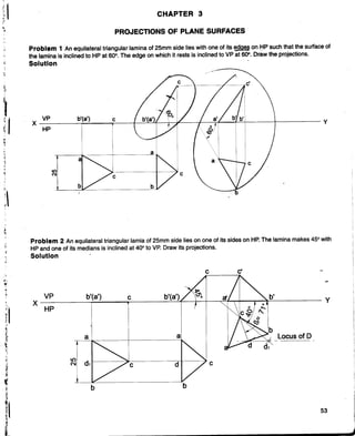 Projection of Planes- Engineering Graphics | PDF | 3-D Graphics ...