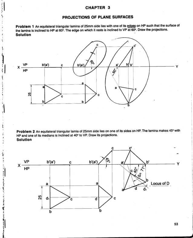 Projection of Planes- Engineering Graphics | PDF | 3-D Graphics ...