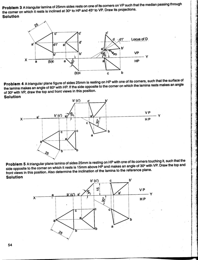 Projection of Planes- Engineering Graphics | PDF | 3-D Graphics ...