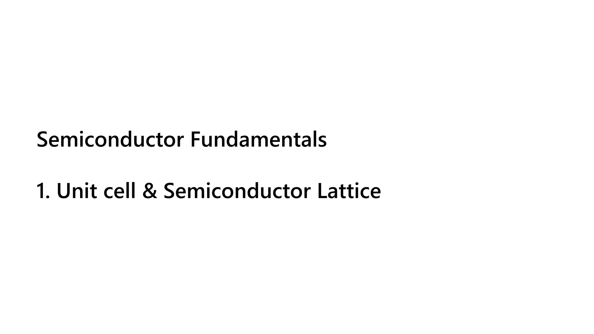 Semiconductor Fundamentals 1.1 | PDF