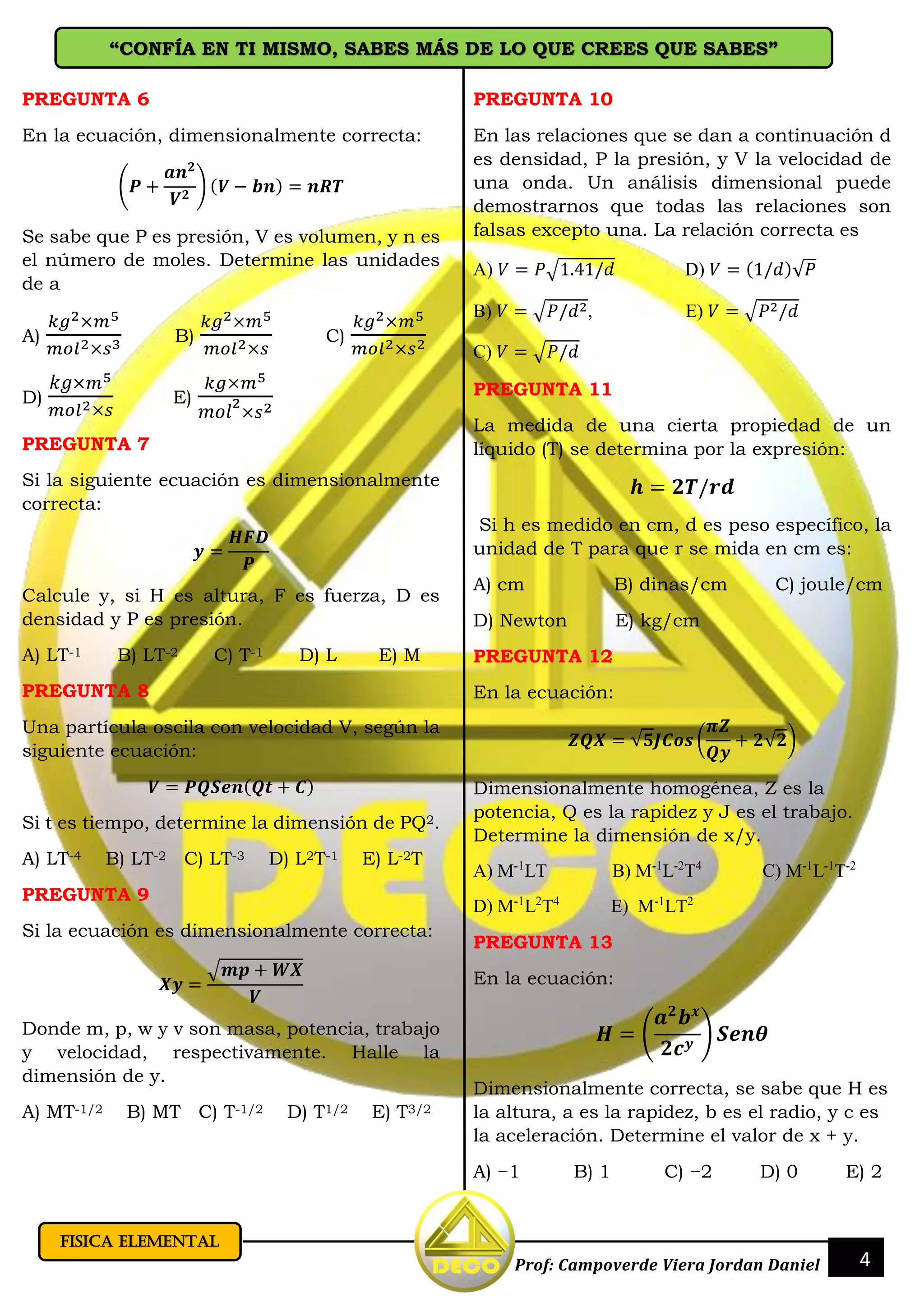 1. analisis dimensional | PDF