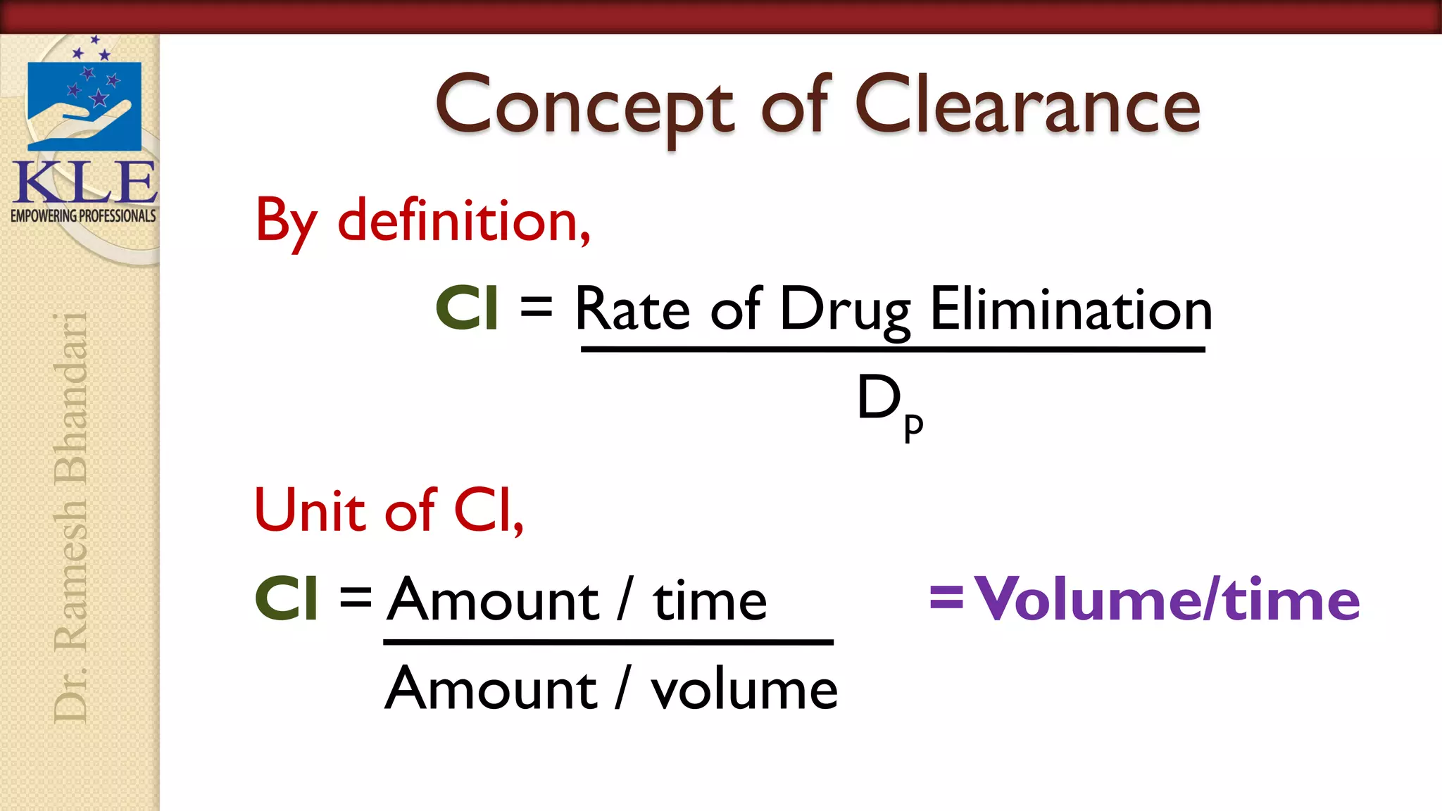 Introduction to clinical pharmacokinetics | PDF