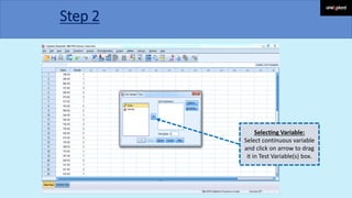 One sample t test (procedure and output in SPSS) | PDF