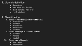 Coordination Chemistry | PPTX