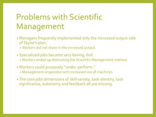 1.frederick taylor, Scientific Principles of Management, Evolution of ...