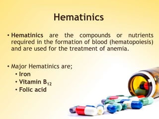 Hematinics | PPTX