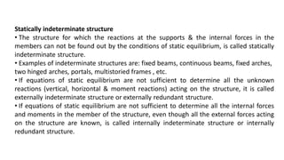 1.1 static and kinematic indeterminacy | PDF