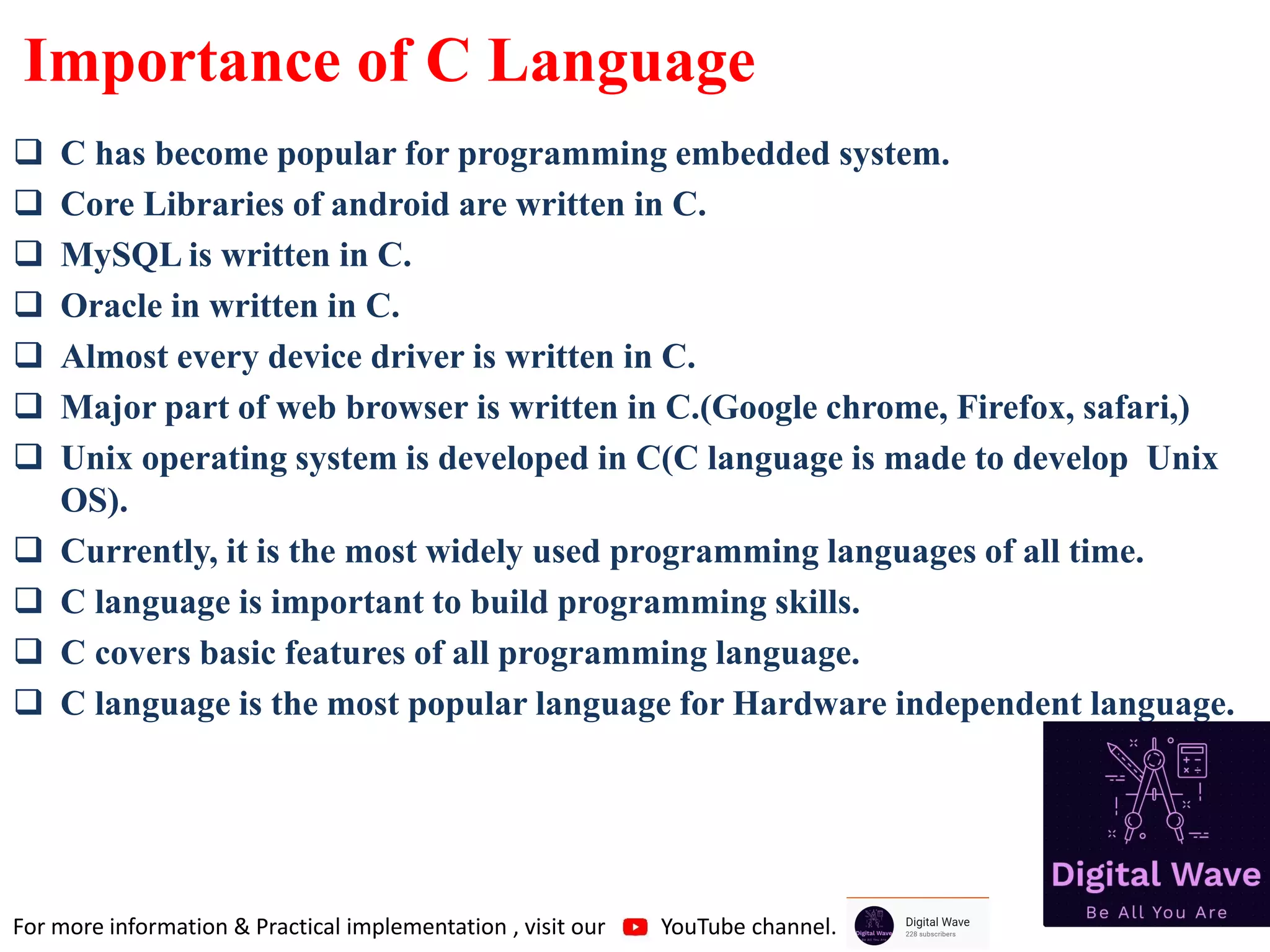 1.introduction to c programming | PPT