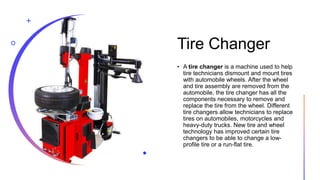 Machine tools and tools used in automobile repairing workshop. | PPTX