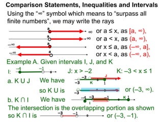 1.5 comparison statements, inequalities and intervals t | PPT