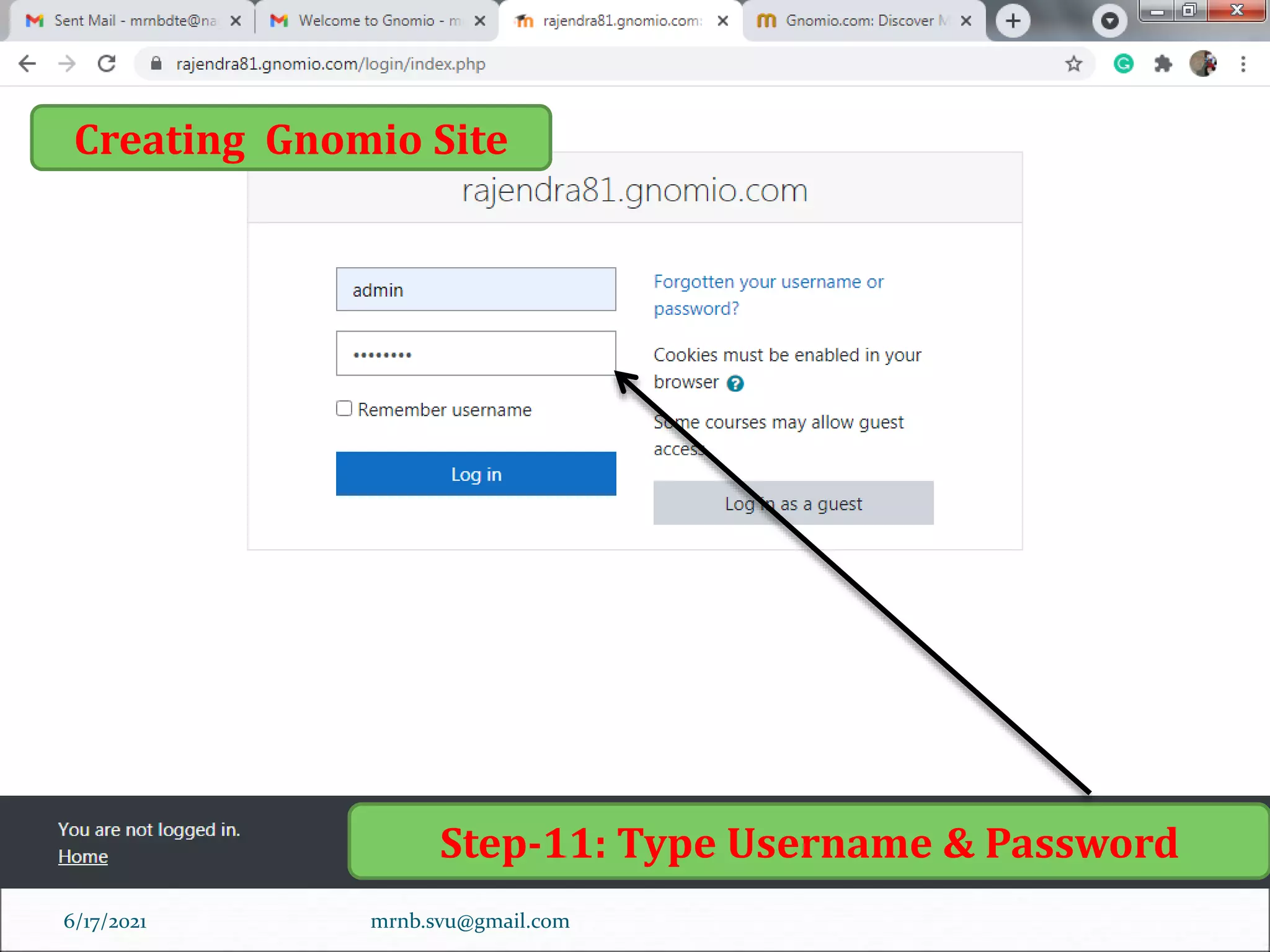 1.lms gnomio-site creation | PPT