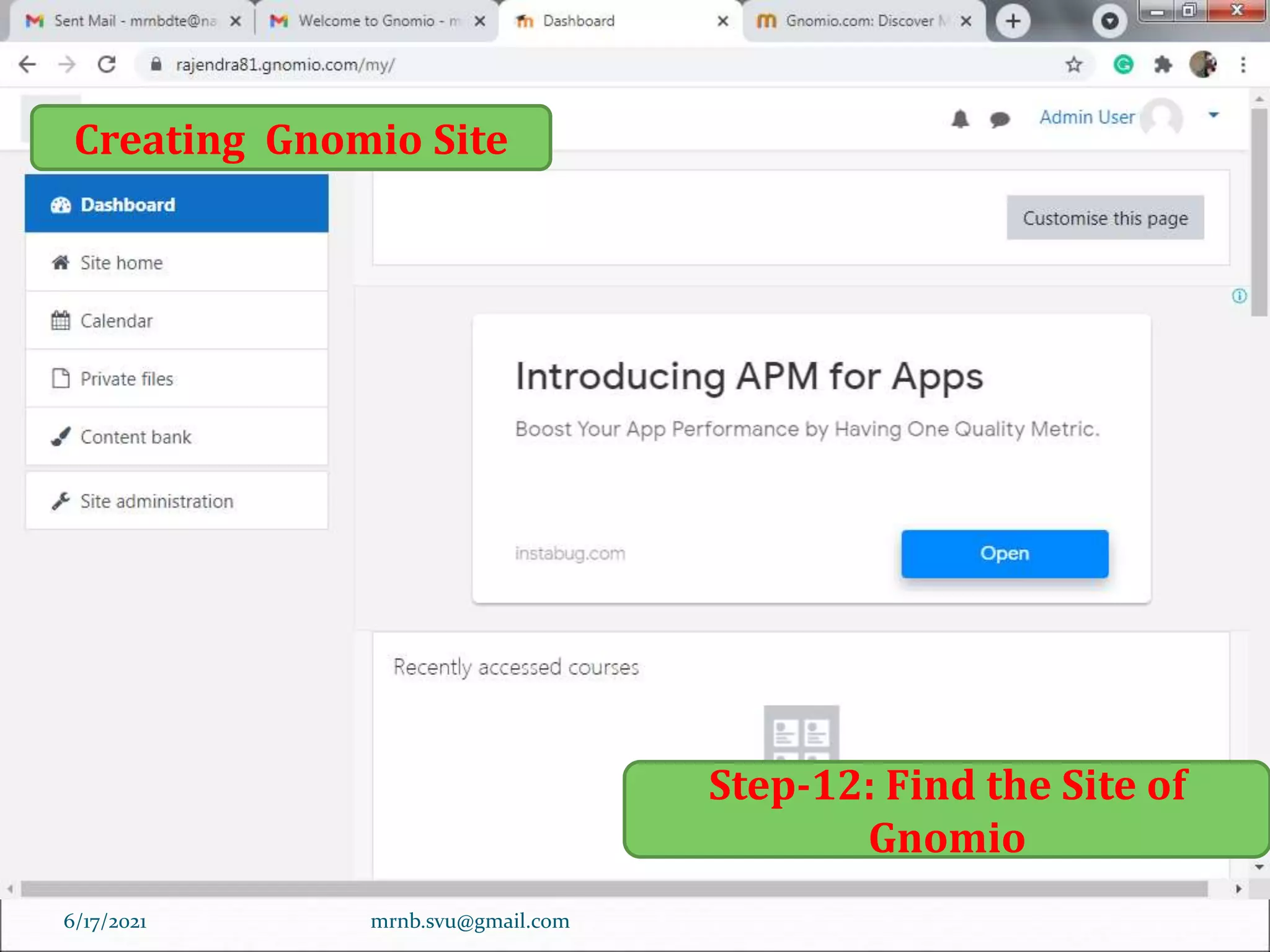1.lms gnomio-site creation | PPT