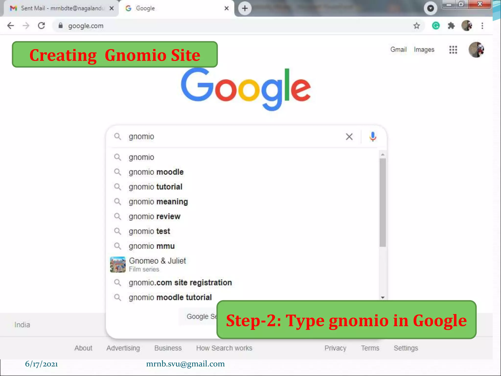 1.lms gnomio-site creation | PPT