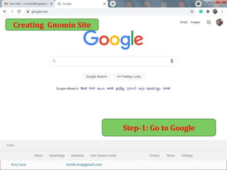 1.lms gnomio-site creation | PPT