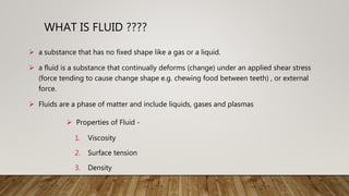 FLOW OF FLUID | PPTX