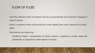 FLOW OF FLUID | PPTX