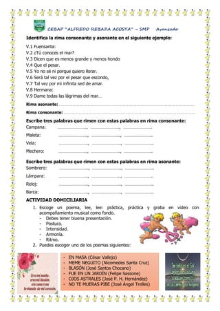 ARTE Y CULTURA: EL POEMA | PDF