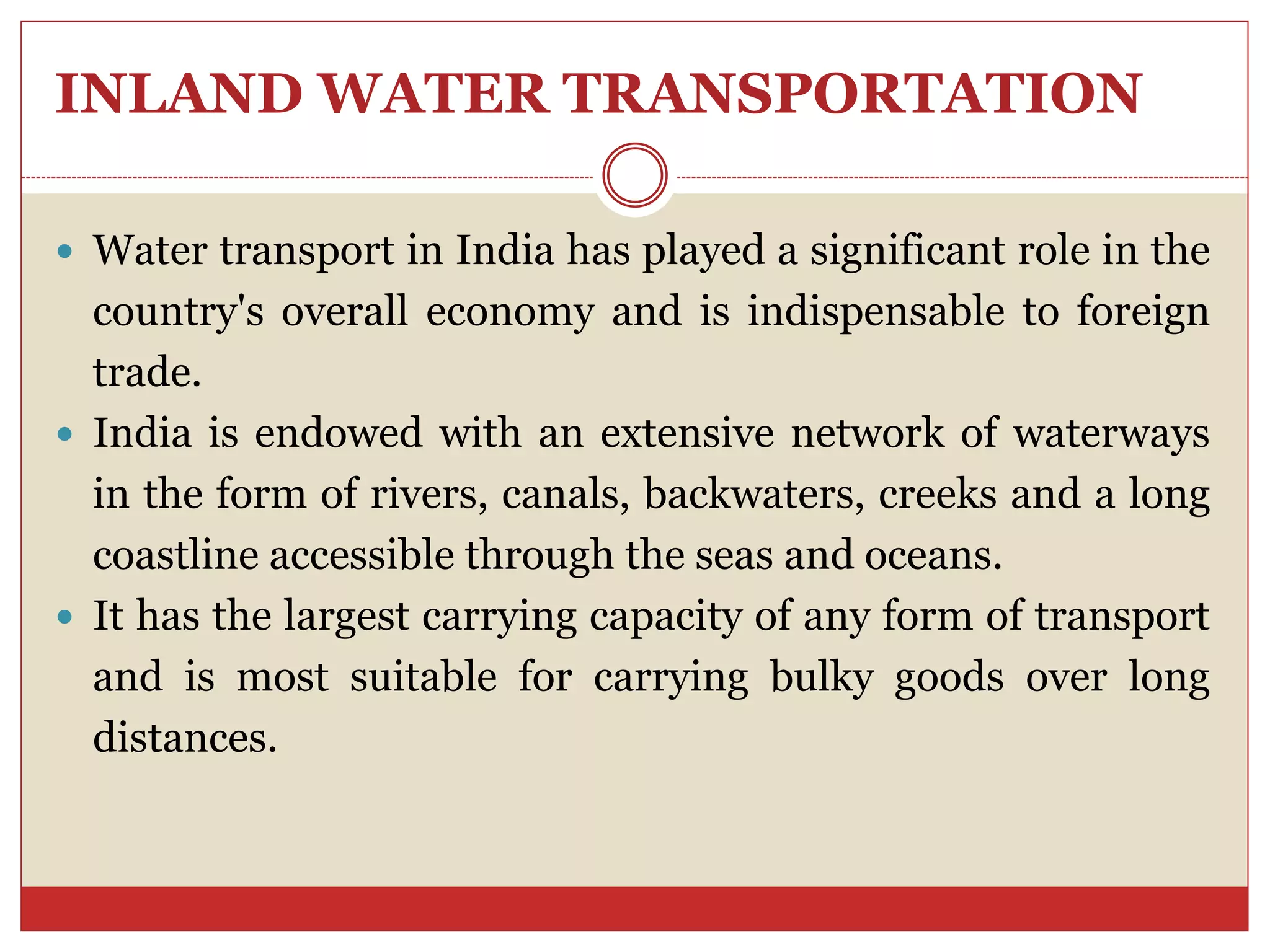 1. INTRODUCTION TO WATER TRANSPORTATION (PHE) GTU 3170623 | PPTX