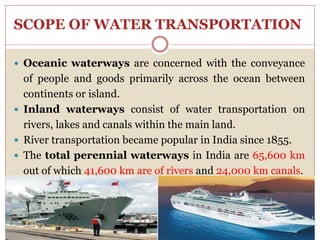1. INTRODUCTION TO WATER TRANSPORTATION (PHE) GTU 3170623 | PPTX